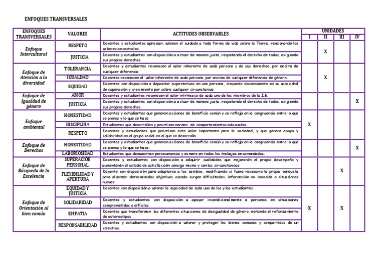 ENFOQUES TRANSVERSALES | PDF