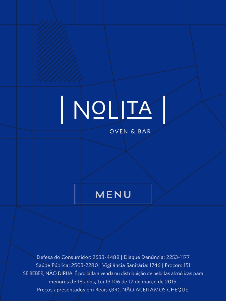 Menu Executivo Nolita: Opções e Preços | PDF
