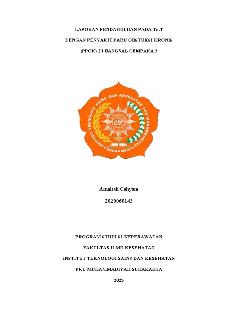 Laporan Pendahuluan PPOK 2023 | PDF