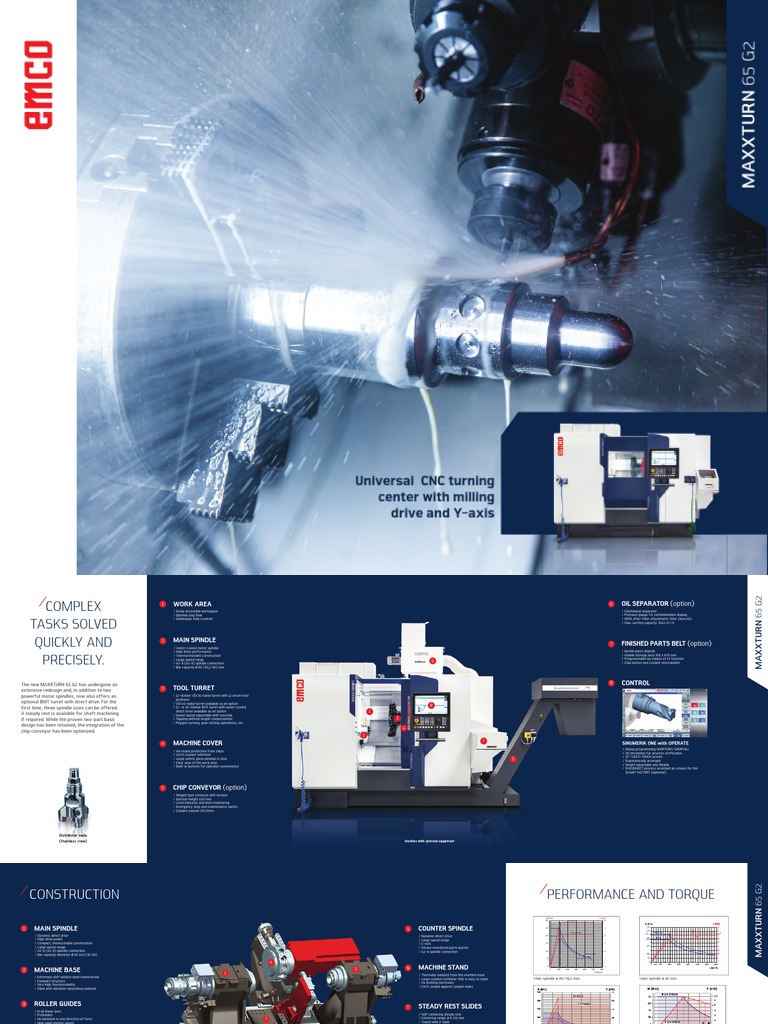 Universal CNC Turning Center Maxxturn 65 G2 | PDF | Machines | Equipment