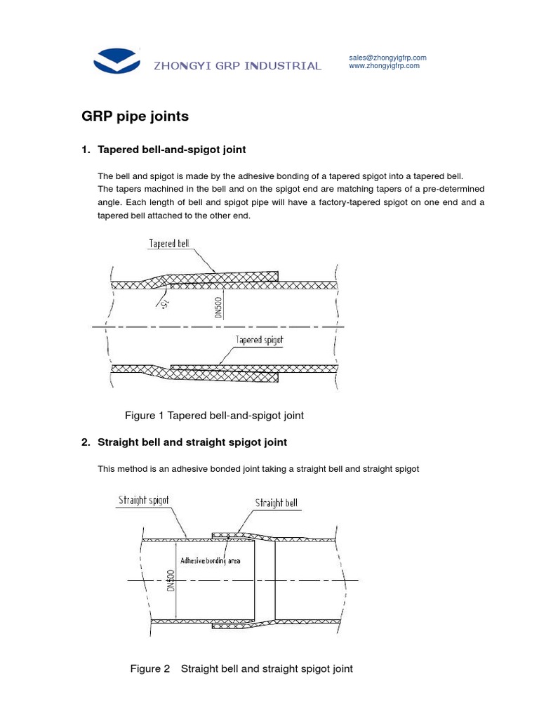 GRPpipejoints | PDF | Pipe (Fluid Conveyance) | Fiberglass