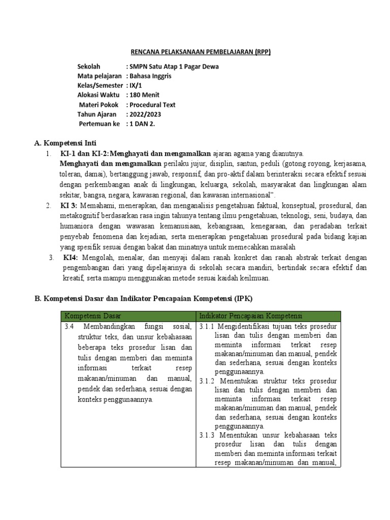 Rencana Aksi 1 | PDF