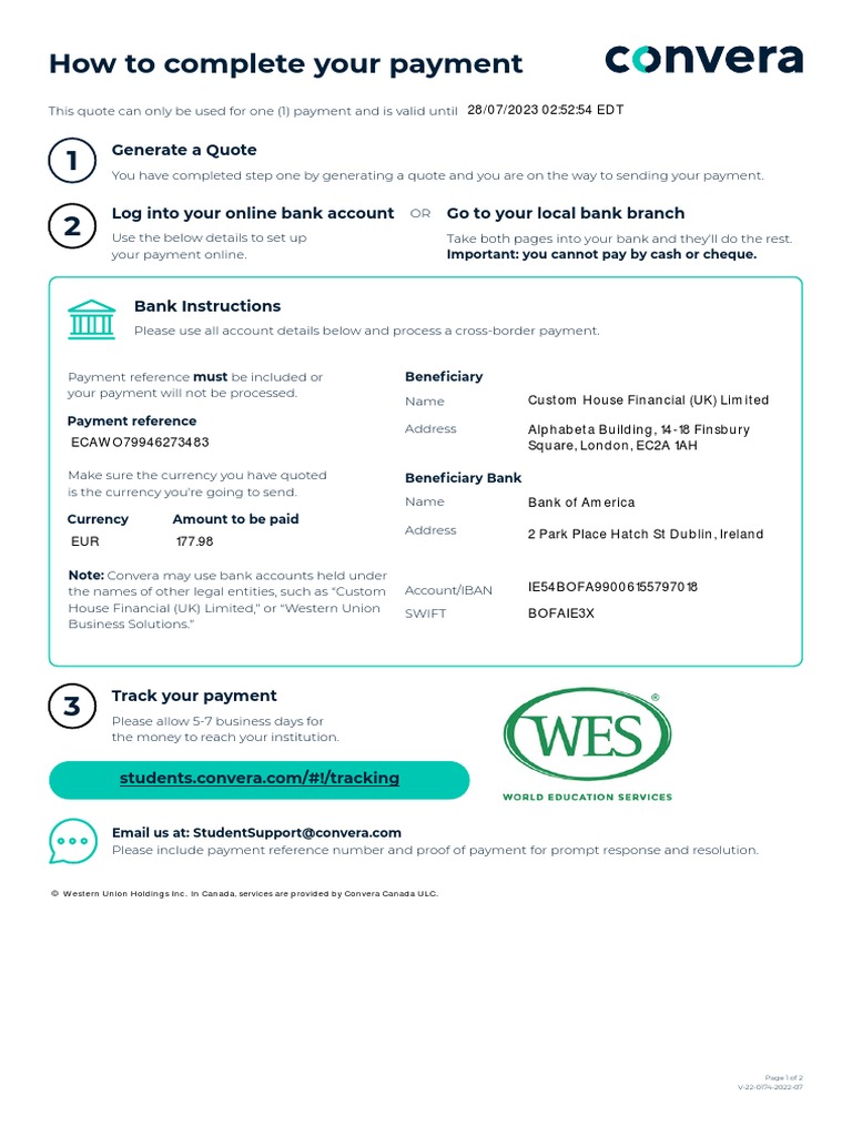 Payment Instruction | PDF | Payments | Banks