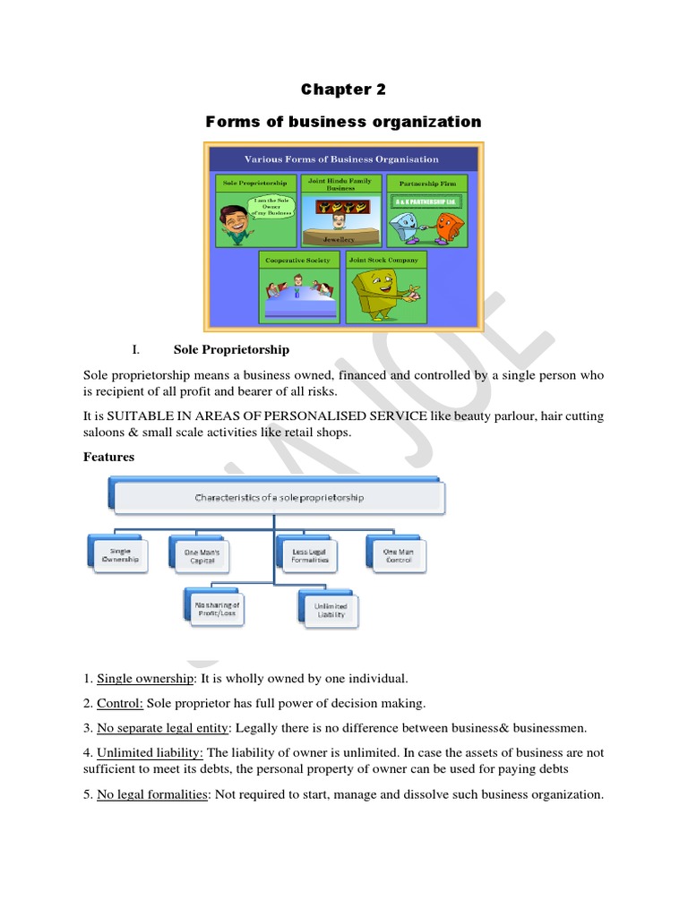 Forms of Business Organization Overview | PDF | Partnership | Ownership