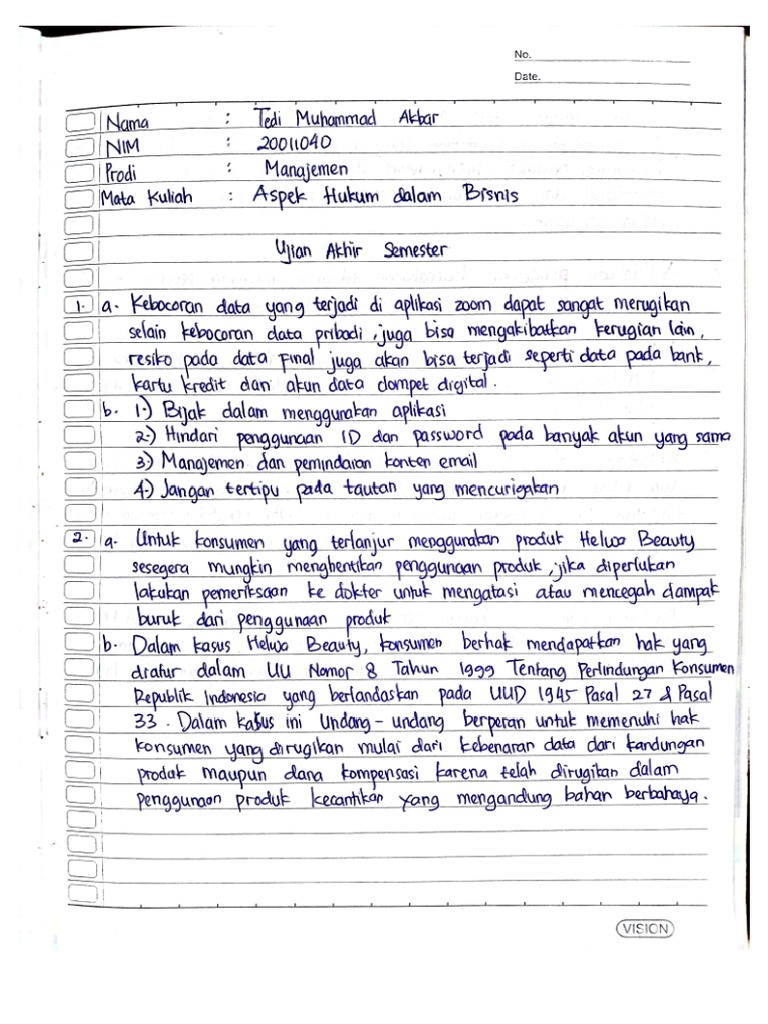 UAS Tedi Muhammad Akbar - 20011040 | PDF