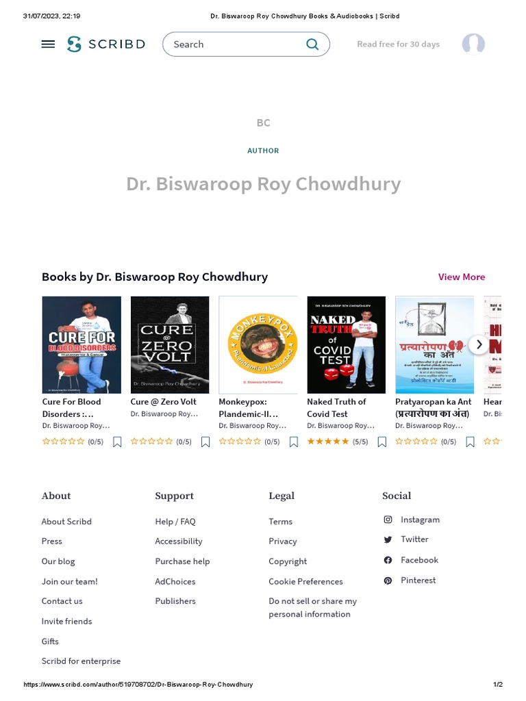 Dr. Biswaroop Roy Chowdhury Books & Audiobooks - Scribd | PDF | Scribd ...