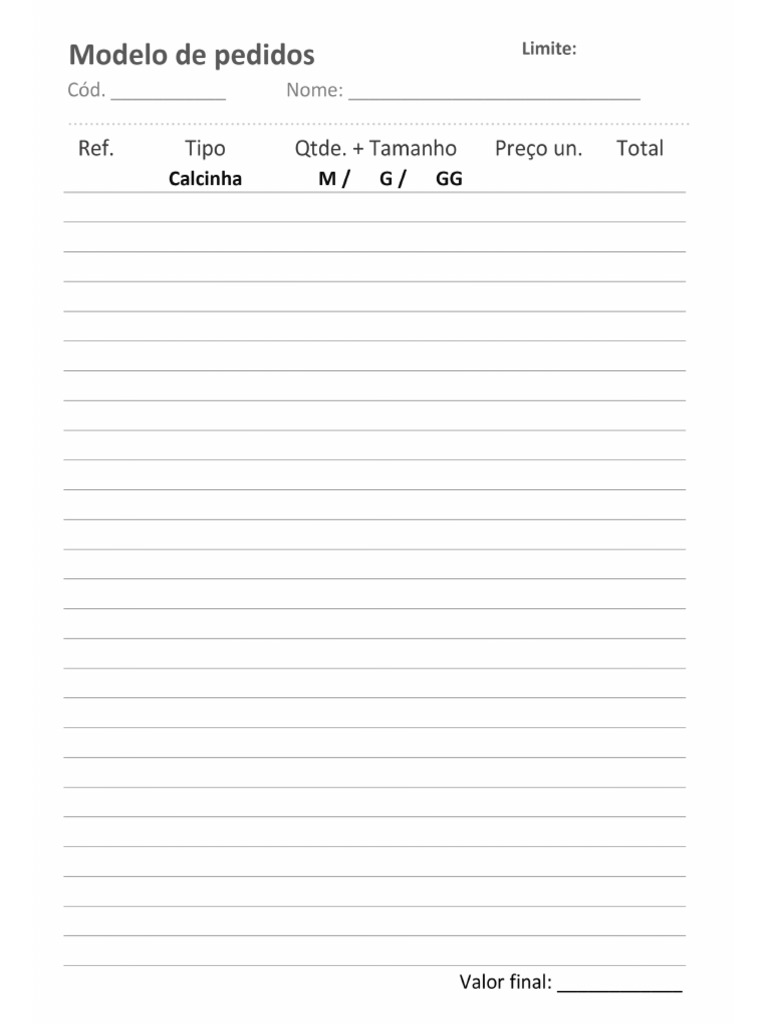 Folha-de-Pedidos | PDF