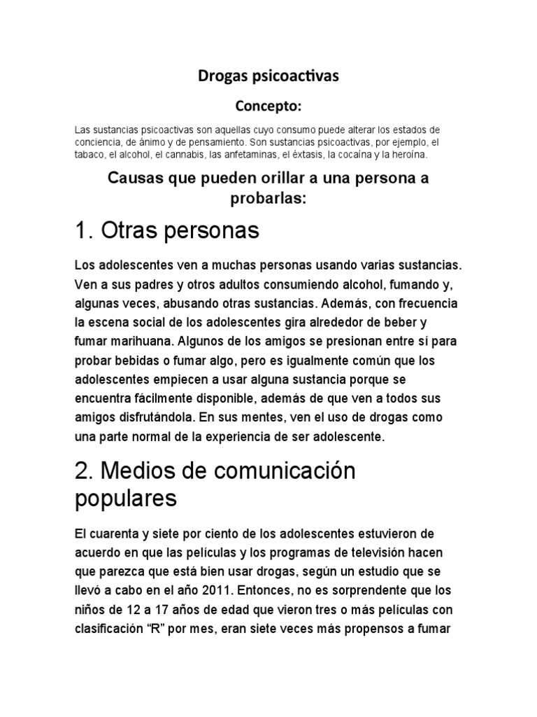 Drogas Psicoactivas Pdf Drogas Psicoactivas Drogas