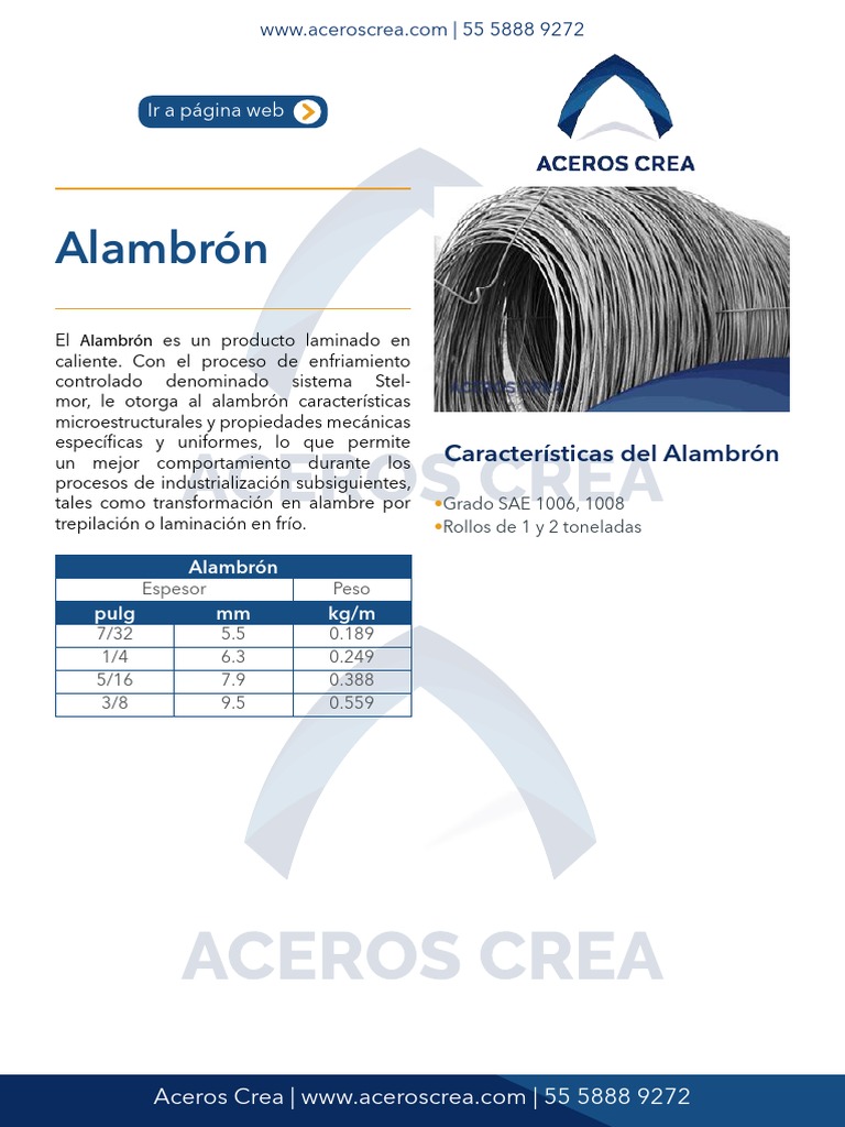 Alambron Ficha Tecnica | PDF