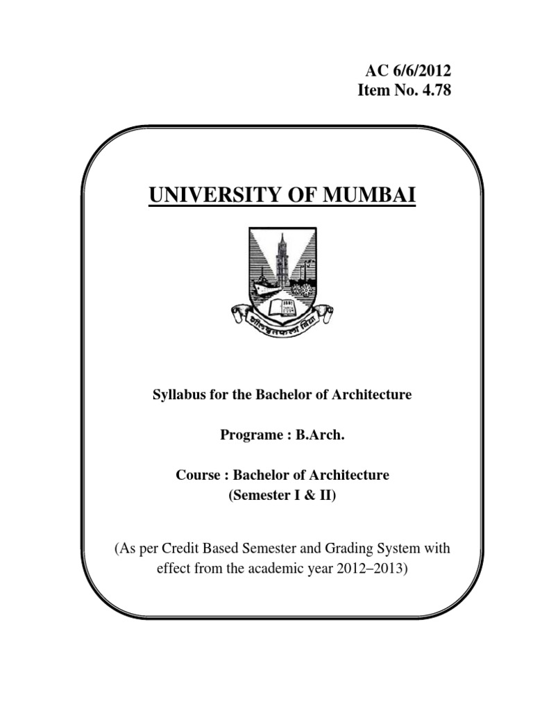 B.Arch Syllabus Overview | PDF | Bending | Beam (Structure)