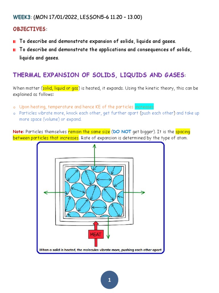 Thermal Expansion of Matter Explained | PDF | Thermal Expansion | Heat ...
