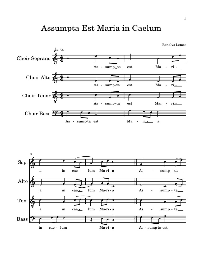 Assumpta Est Maria in Caelum | PDF