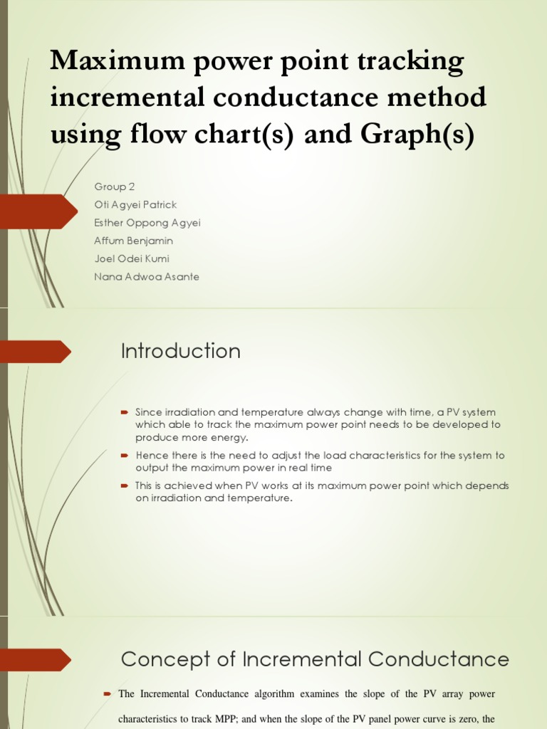 Maximum Power Point Tracking Incremental Conductance | PDF