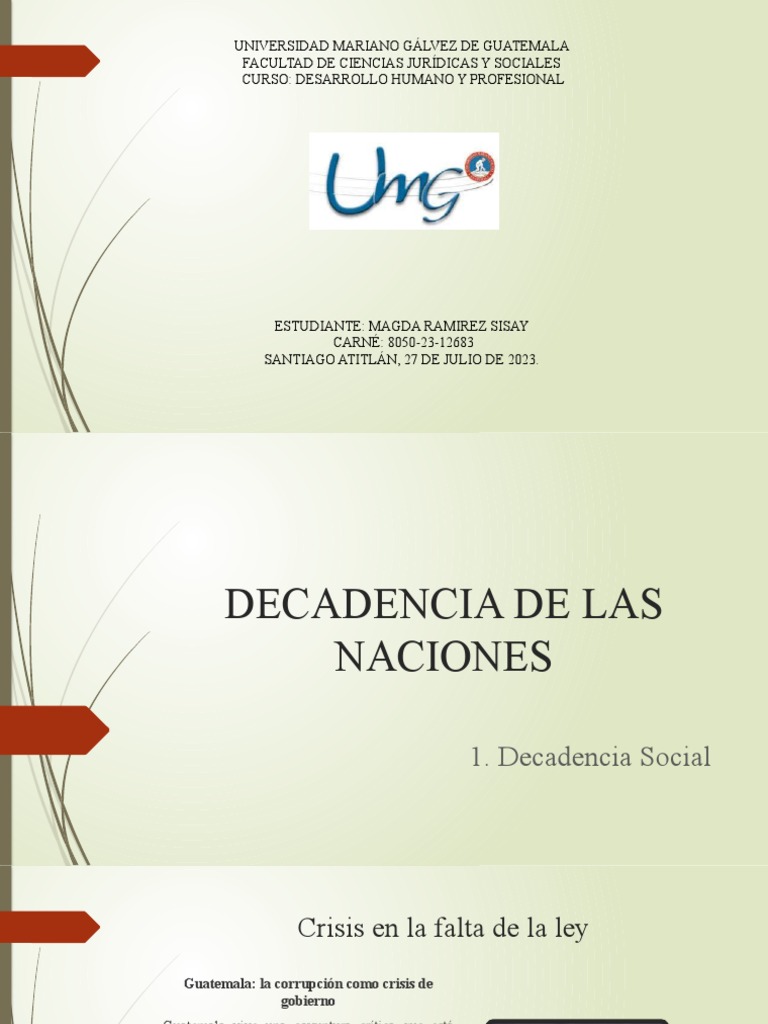 Presentacion Desarrollo Humano y Profesional UMG | PDF
