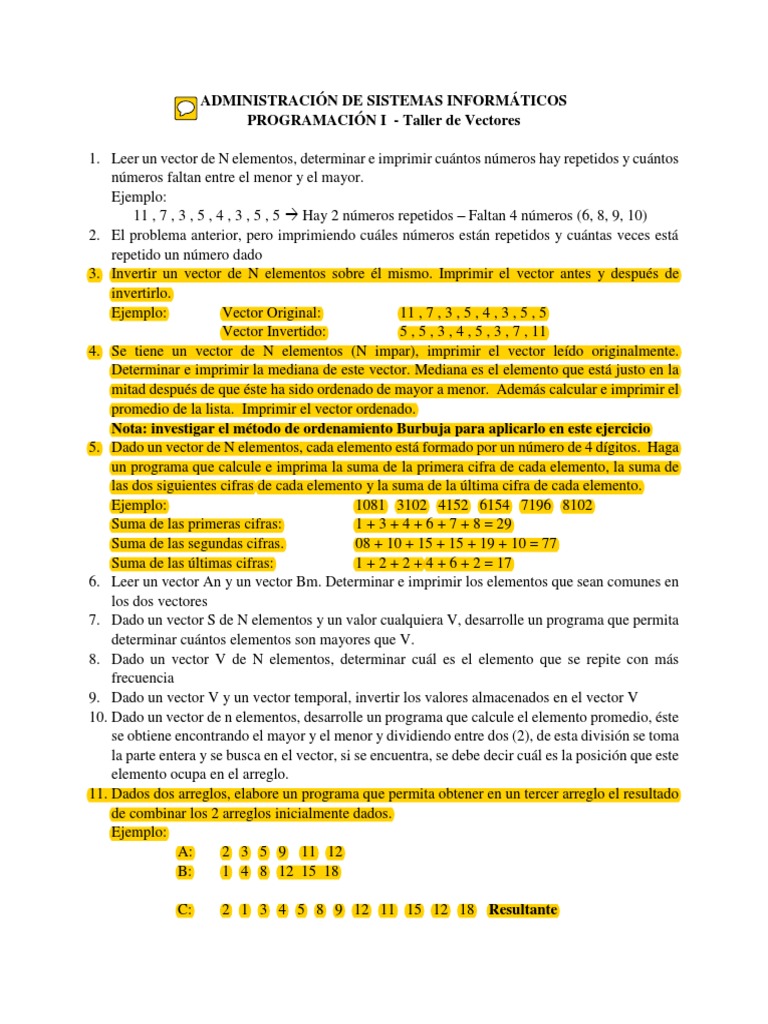 Enunciados de Ejercicios Con Vectores | PDF | Matemáticas
