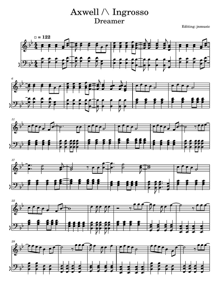 Axwell__Ingrosso__Dreamer_Piano | PDF