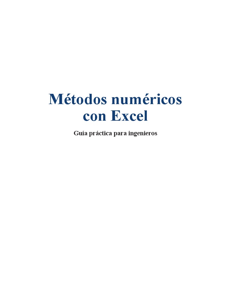 Excel y Metdos Numericos. | PDF