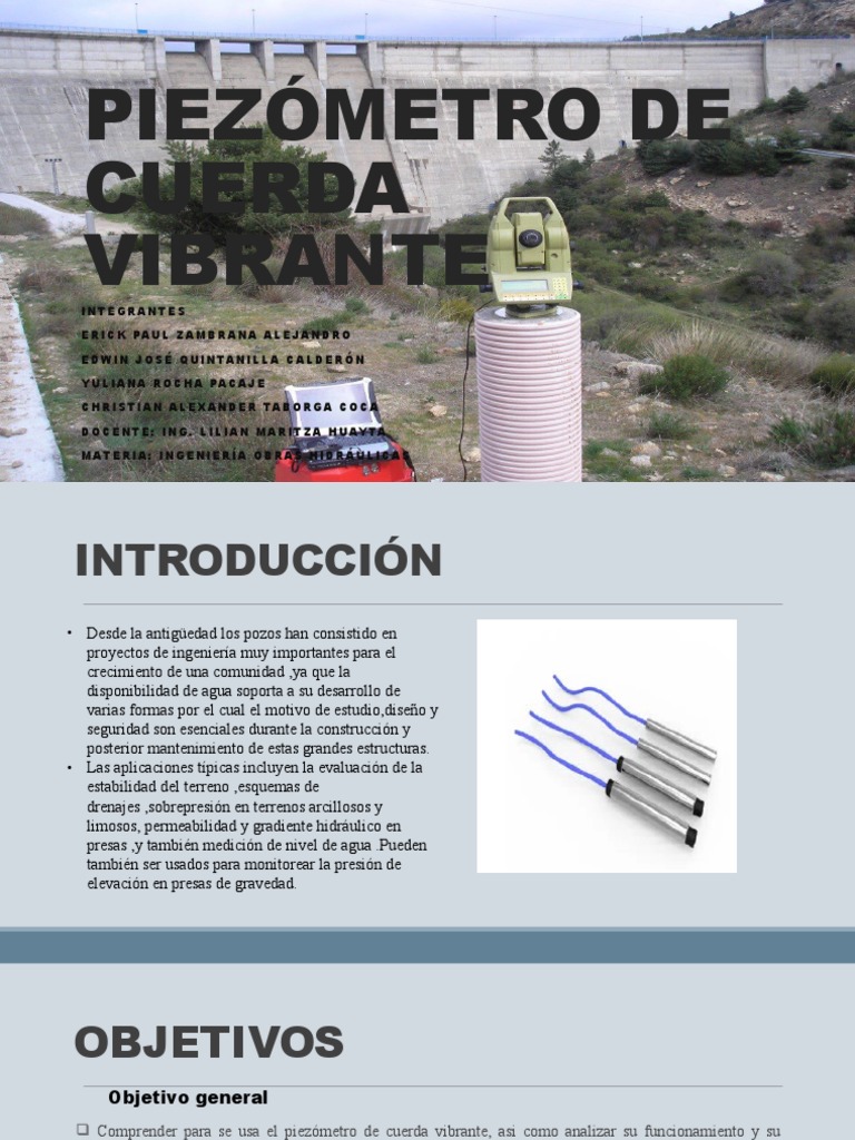 Piezometro de Cuerda Vibrante2.0 | PDF | Represa | Permeabilidad ...
