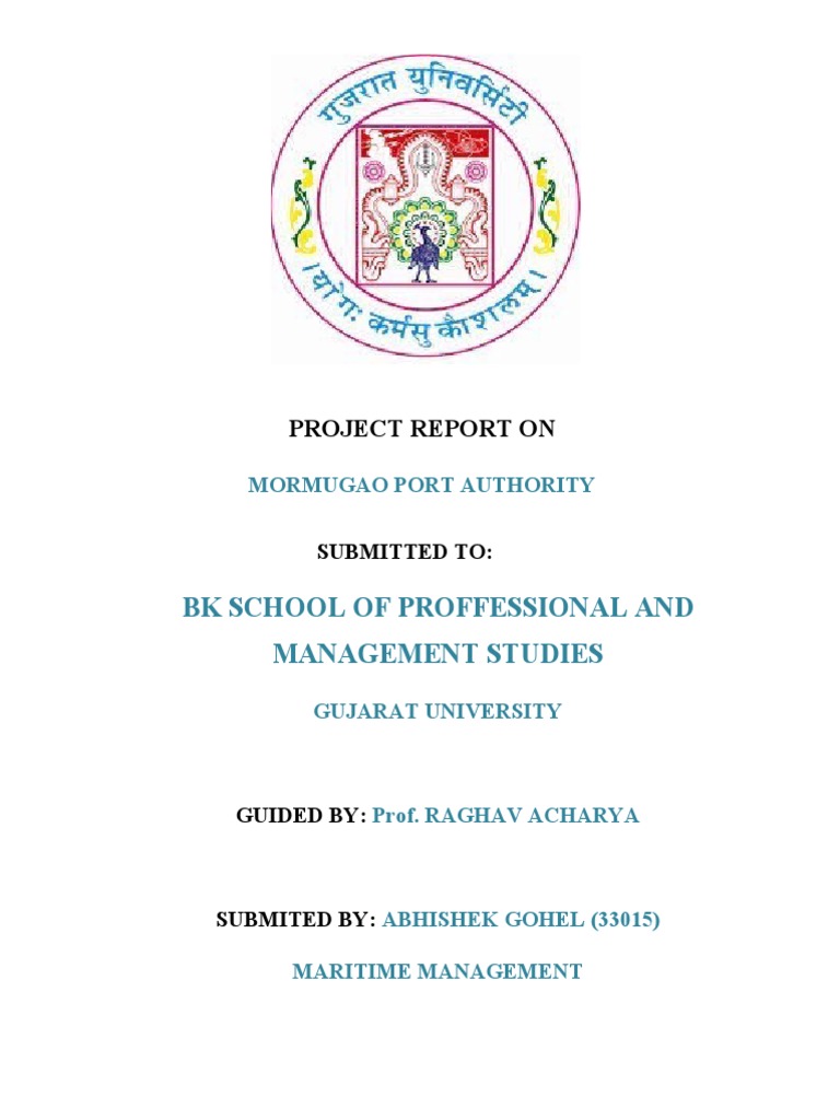 Mormugao Port Authority Project Report | PDF | Crane (Machine) | Port