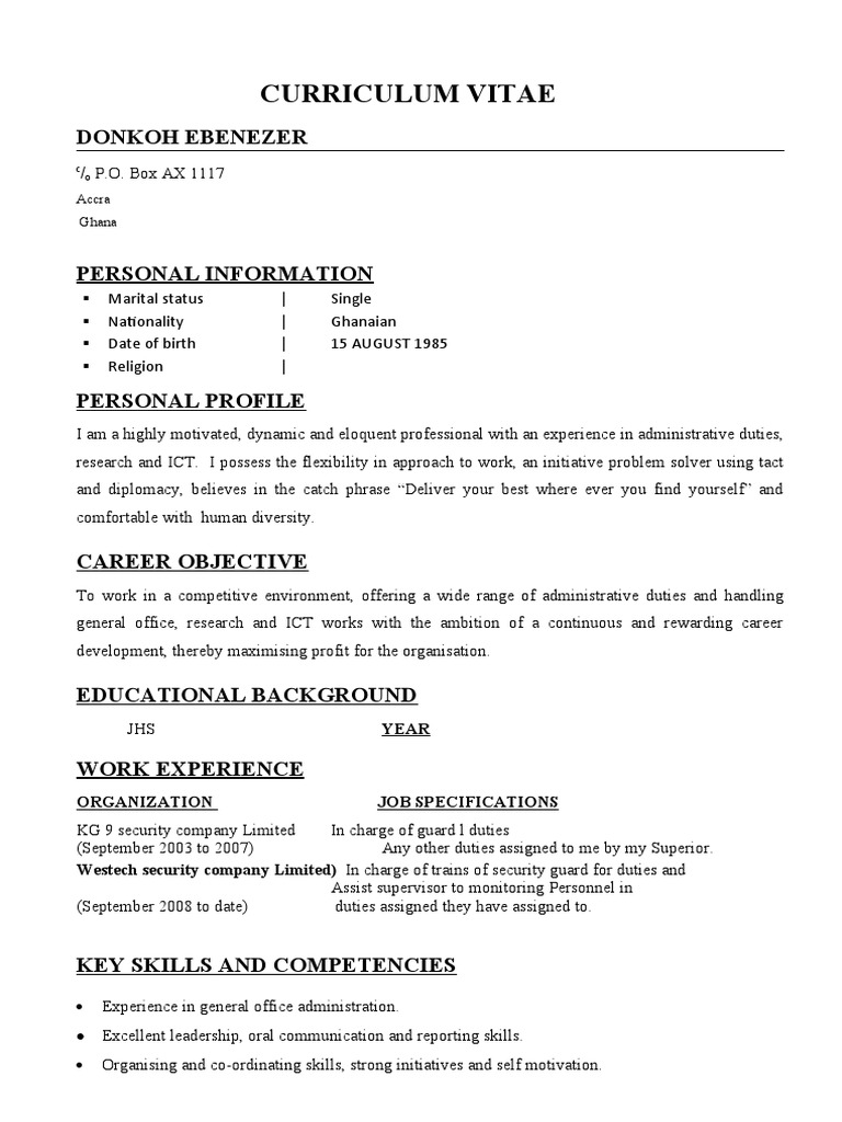 Dorcas's CV | PDF