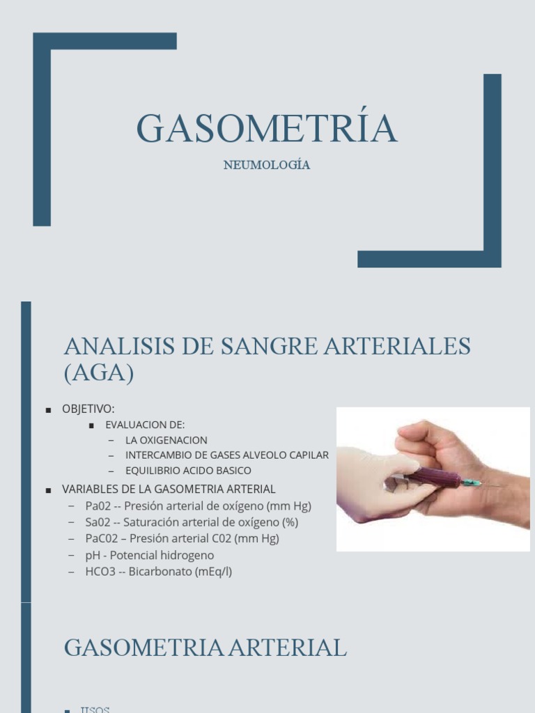 GASOMETRÍA | PDF | Medicina de Cuidados Intensivos | Emergencias Médicas