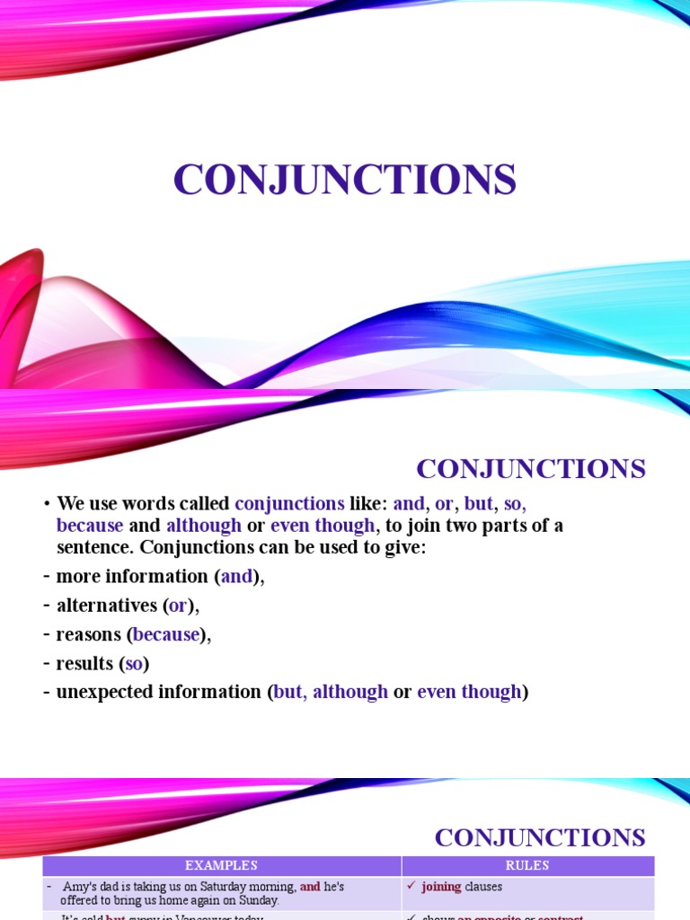 Conjunction S | PDF | Sentence (Linguistics)