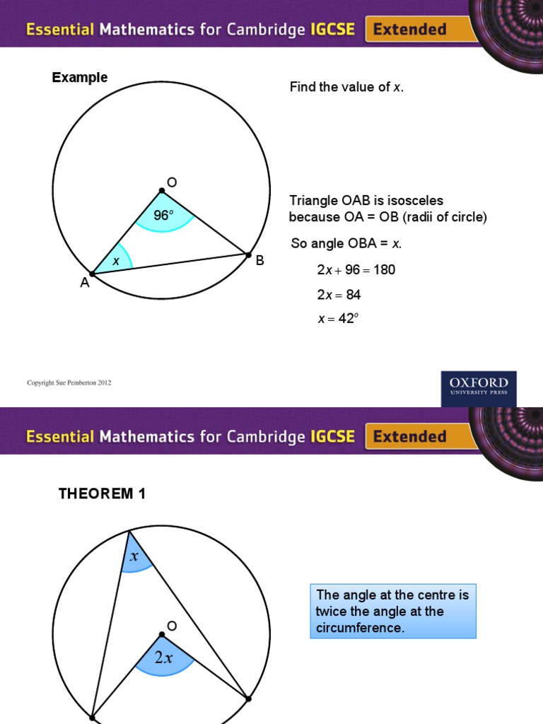 Circle Theorems | Download Free PDF | Euclidean Plane Geometry | Trigonometry