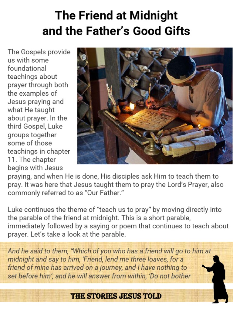 The Friend at Midnight Parable Explained | PDF | Jesus | Parables Of Jesus