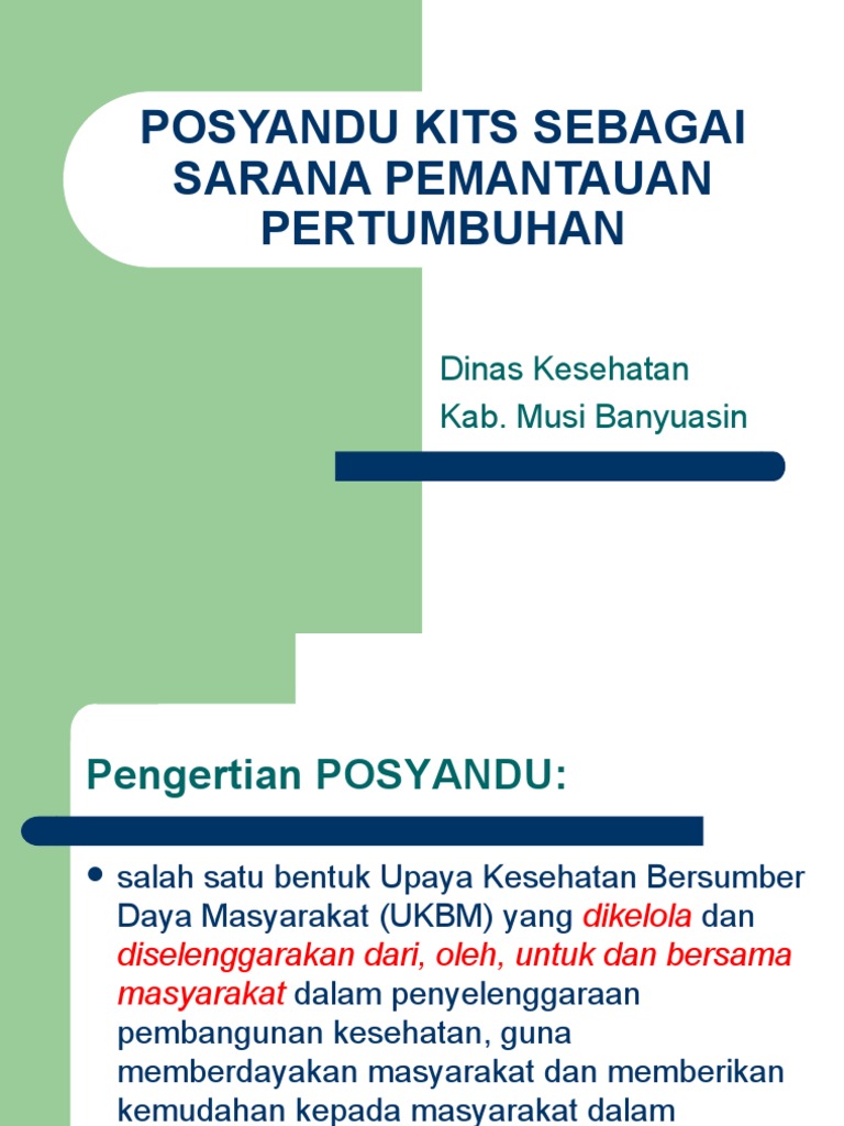 POSYANDU KITS (Materi 1) | PDF