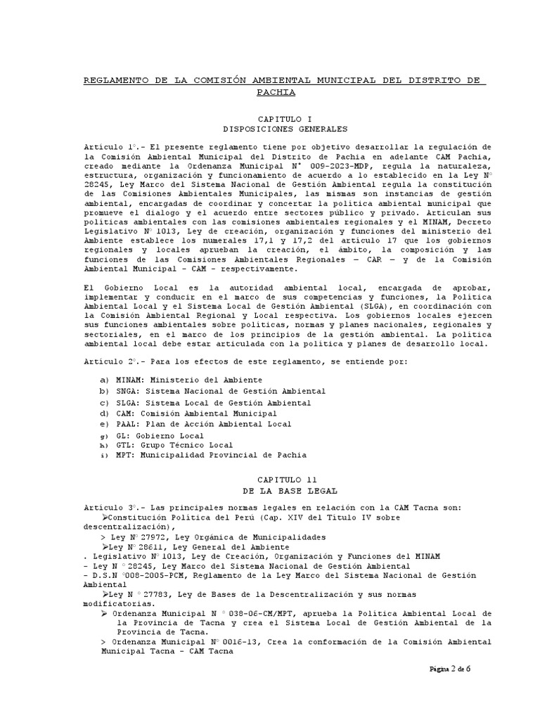 Om 27-2021 Reconforma Cam y Aprueba El Reglament | PDF