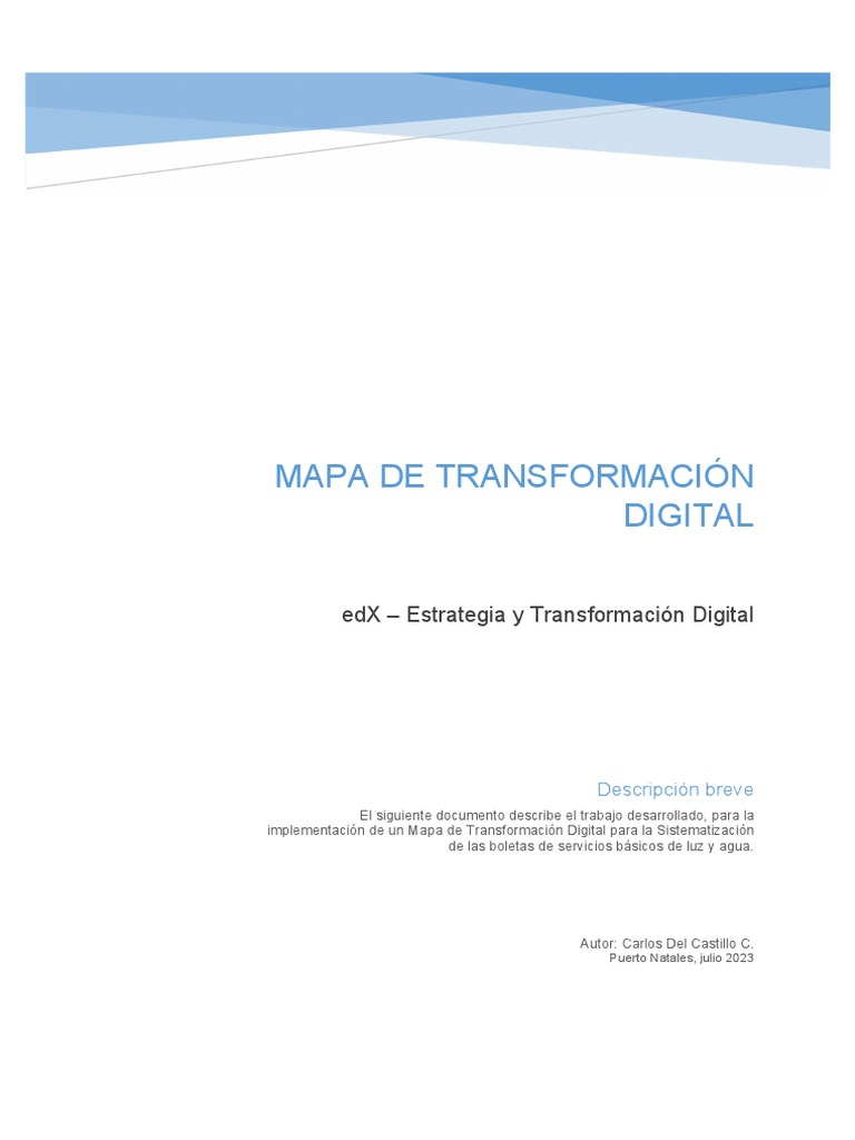 Mapa de Transformación Digital - EdX | PDF | Desarrollo sostenible | Sustentabilidad
