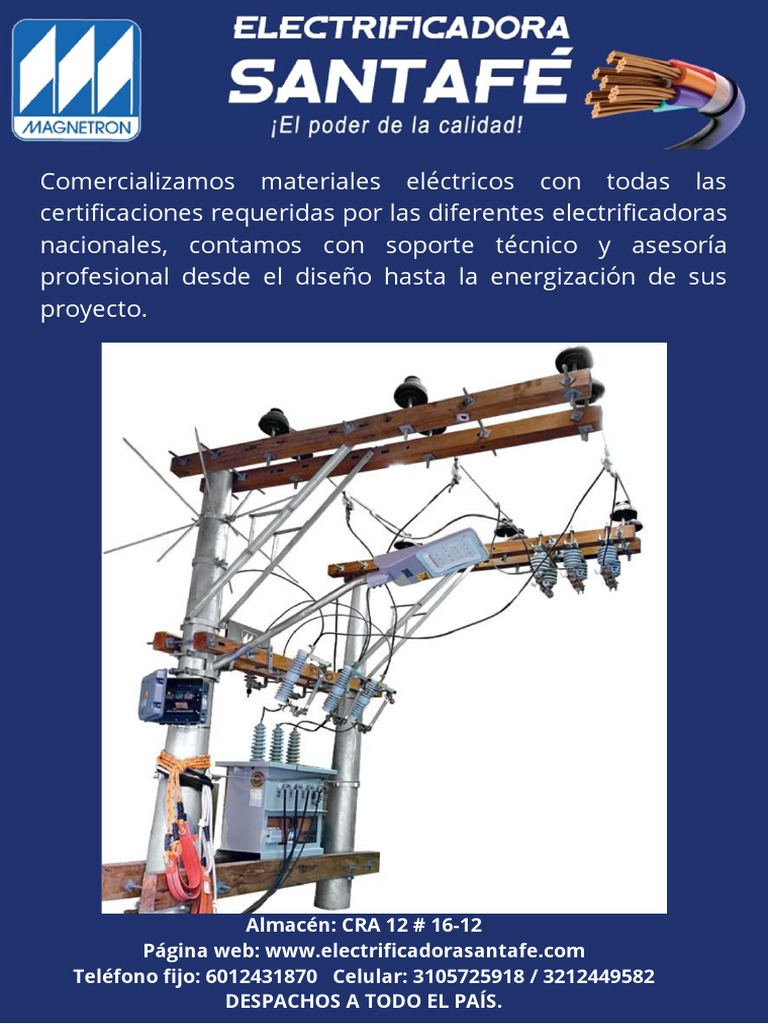 Catalogo Electrificadora Santafe | PDF | Aislador (Electricidad ...