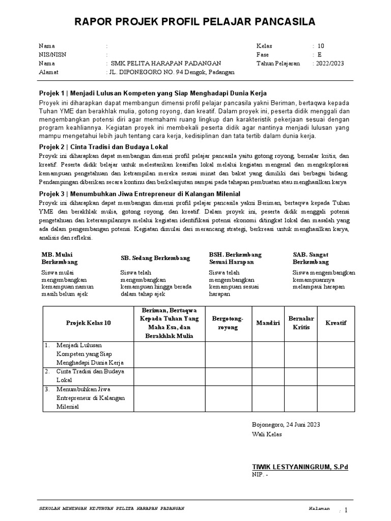 Rapor P5 2022-2023 | PDF