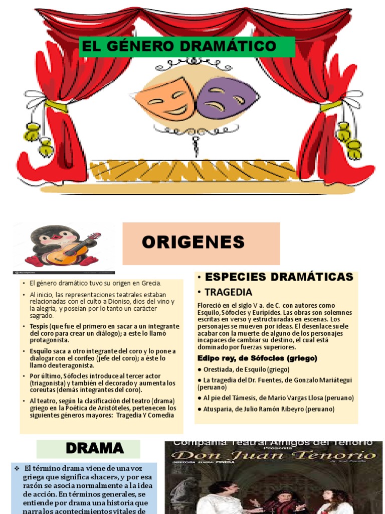 El Género Dramático | PDF | Tragedia | Sófocles