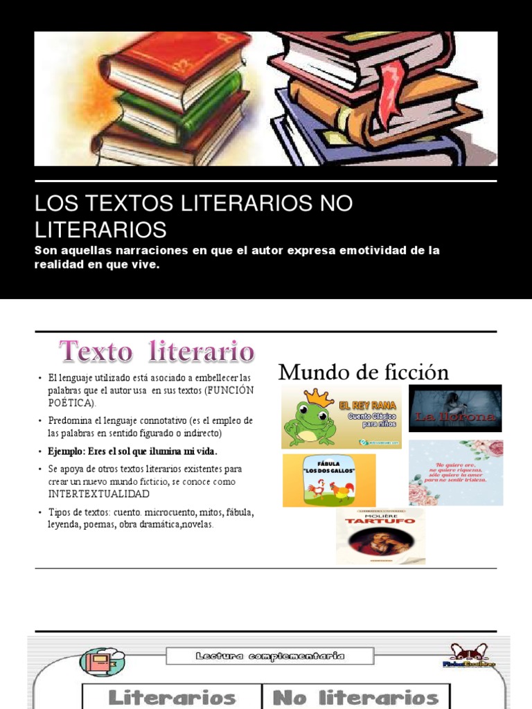 Tipos de Textos: Literarios y No Literarios | PDF | Ficción general