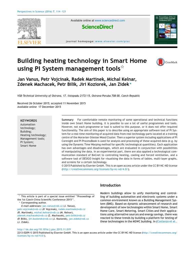 Building Heating Technology in Smart Homes Using PI System Managment ... Building Heating Technology in Smart Homes Using PI System Managment ...