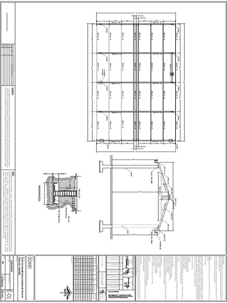 Planos Estructurales de Domo | PDF
