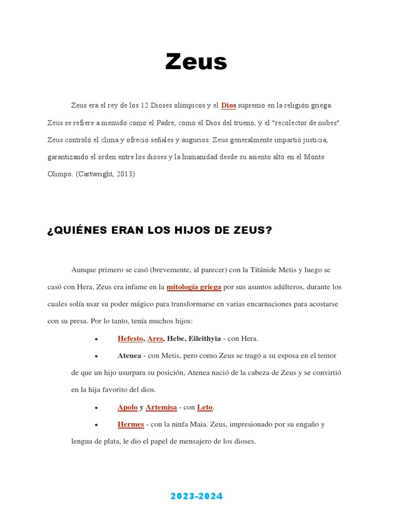 Zeus | PDF | Zeus | Hera