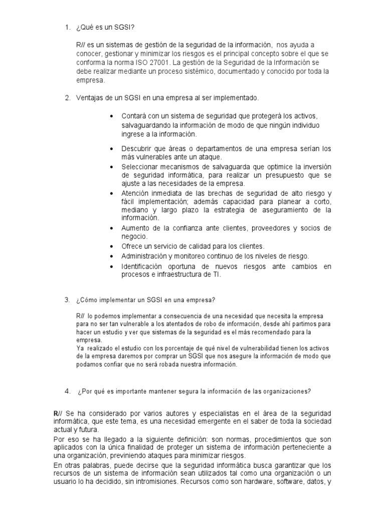 Qué Es Un SGSI | PDF | La seguridad informática | Seguridad