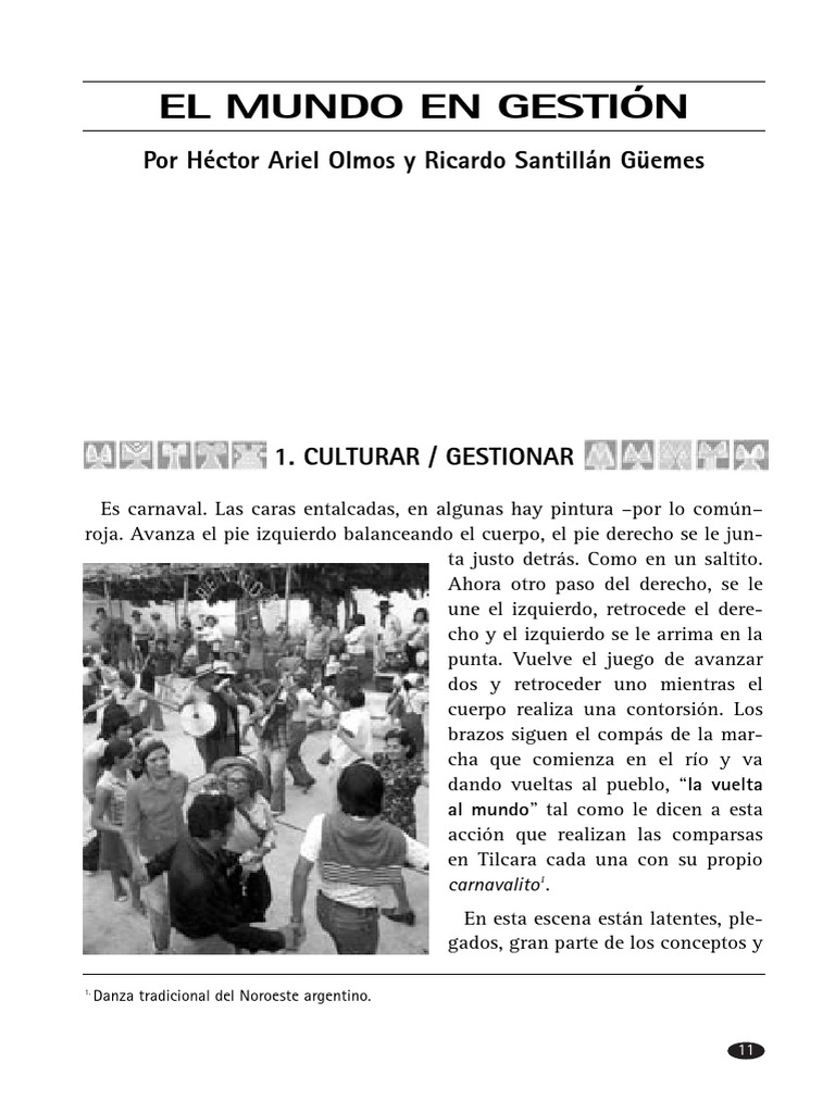 El Gestor Cultural (Héctor OLMOS) Cap 1, 2 y 3 | PDF | Anarquismo ...