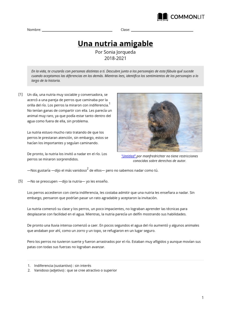 Una Nutria Amigable Teacher 12 | PDF | Estudios de idiomas extranjeros ...