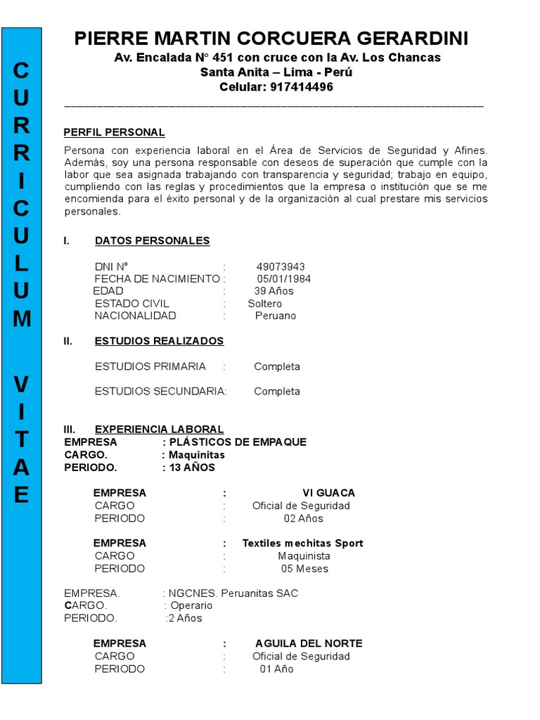 CV Actualizado - 2023 | PDF