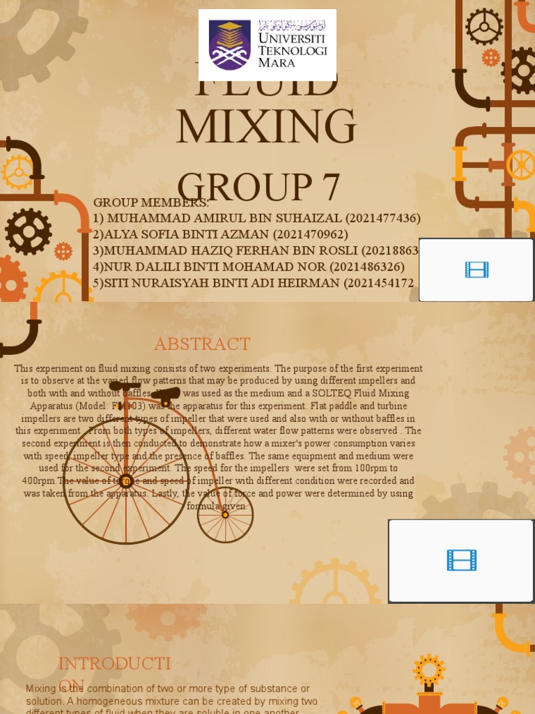 Fluid Mixing Slides Copy 1 | PDF | Mechanical Engineering | Physical Quantities