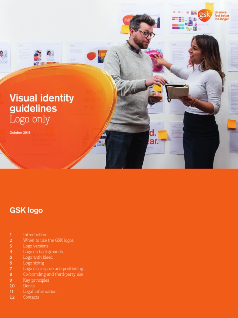 GSK - Core Visual Identity Guidelines Logo | PDF | Logos | Brand