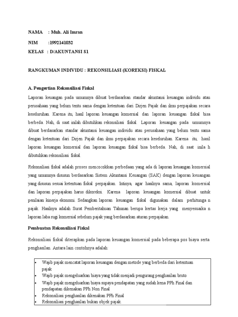 Muh. Ali Imran _ 1992141032_REKONSILIASI Kelompok 4 Akuntansi ...