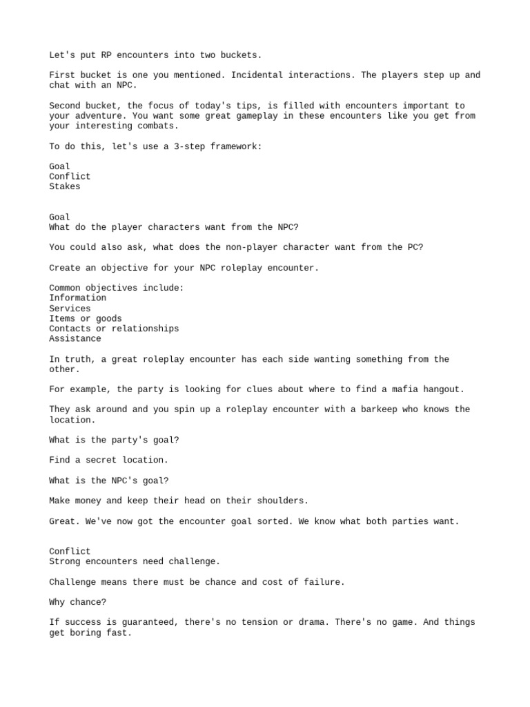 Johnn Four NPC Roleplay Encounters | PDF