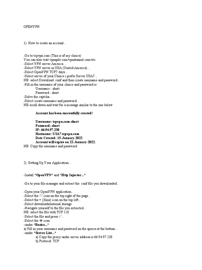 OpenVPN Settings | PDF | Proxy Server | Port (Computer Networking)