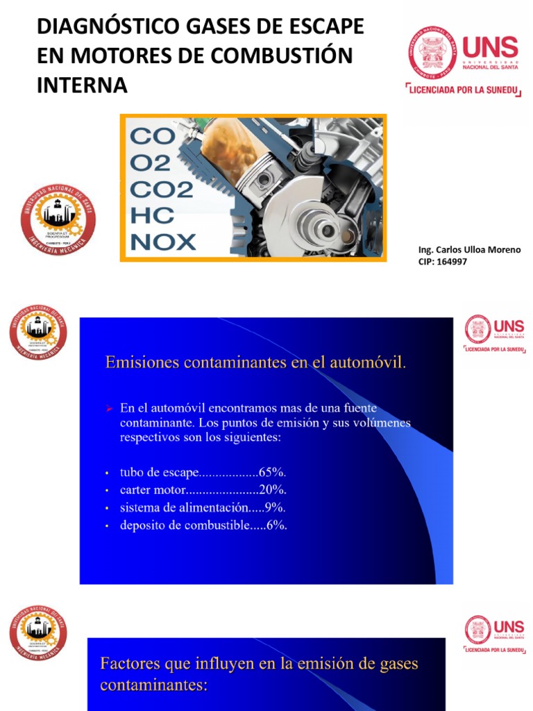 Gases de Escape Motores de Combustion Interna | PDF | Motor de ...