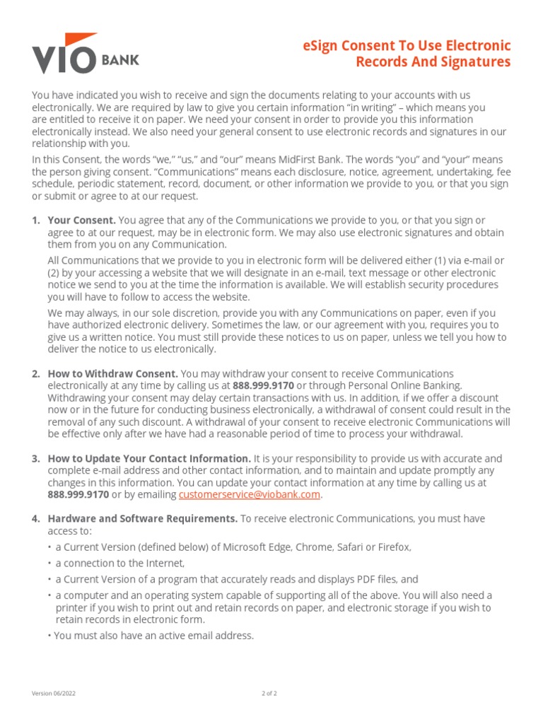 Real Vio - eSignDisclosure | PDF