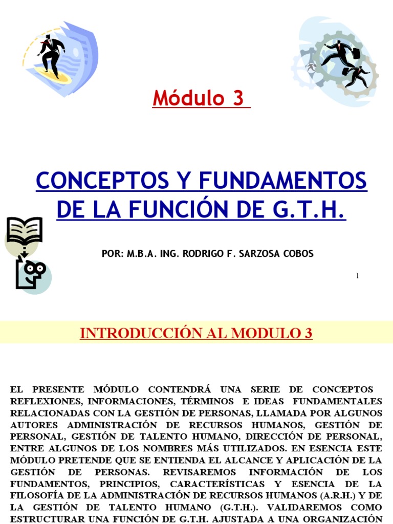 G.T.H. Fundamentos y Conceptos Modulo 3 | PDF